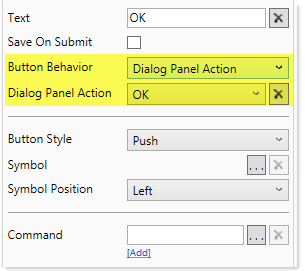 Dialog Panel component for Axiom forms